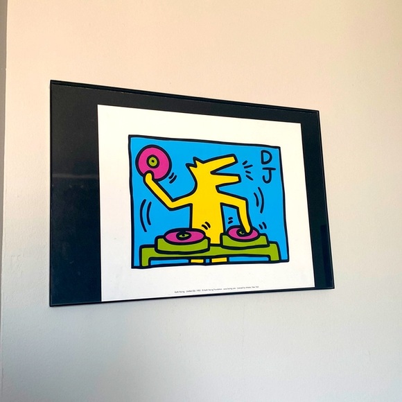 Art | Keith Haring Dj Print Framed | Poshmark